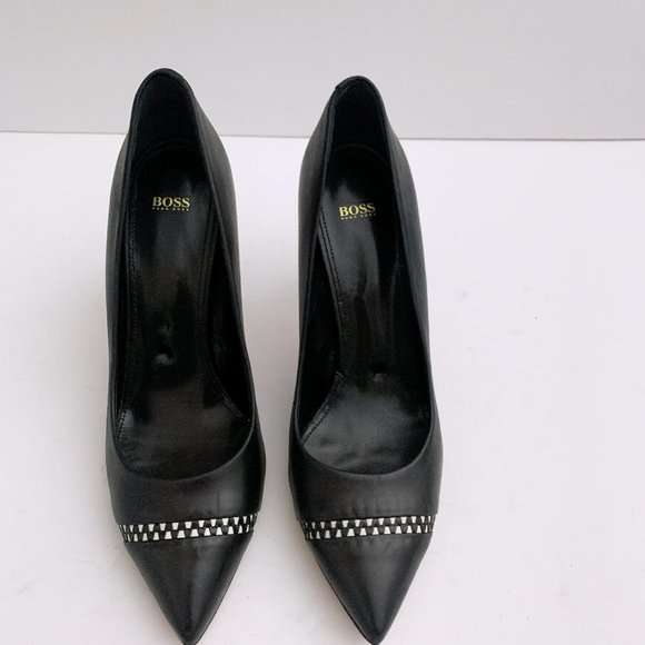 Hugo Boss | Shoes | Hugo Boss Heeled Italian Leather Pump | Poshmark